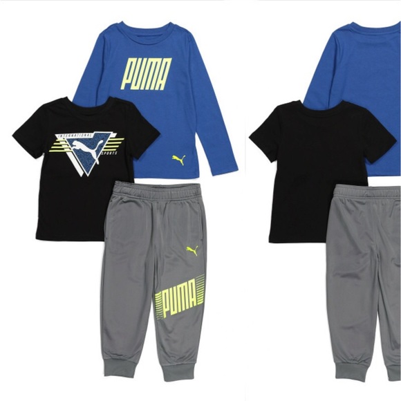 Puma | Matching Sets | Puma Little Boys 3pc Tricot Jogger Set | Poshmark